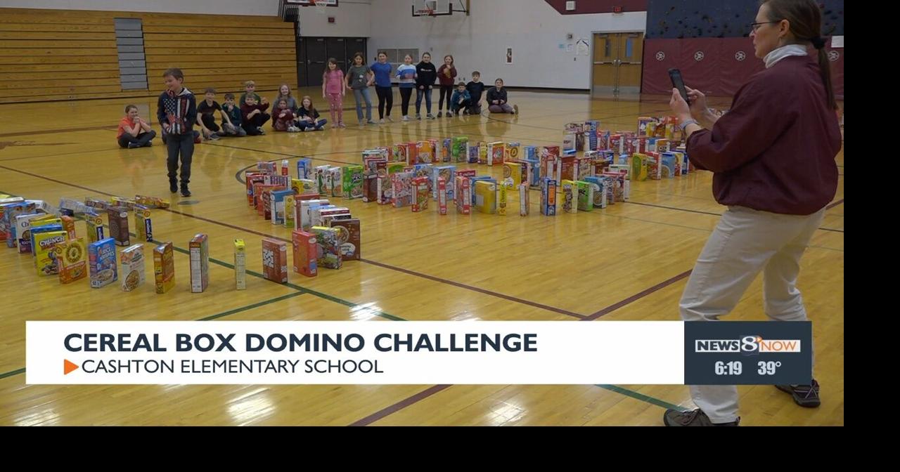 Cereal box domino challenge | News | news8000.com