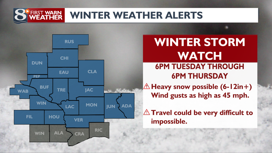 Snow Possible Mainly North Today. Winter Storm Impacts Later This Week ...