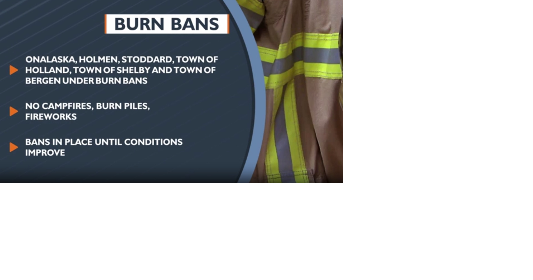 Local fire departments issue burn bans | Local News | news8000.com