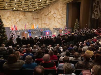 Viterbo University students celebrate during winter commencement ...