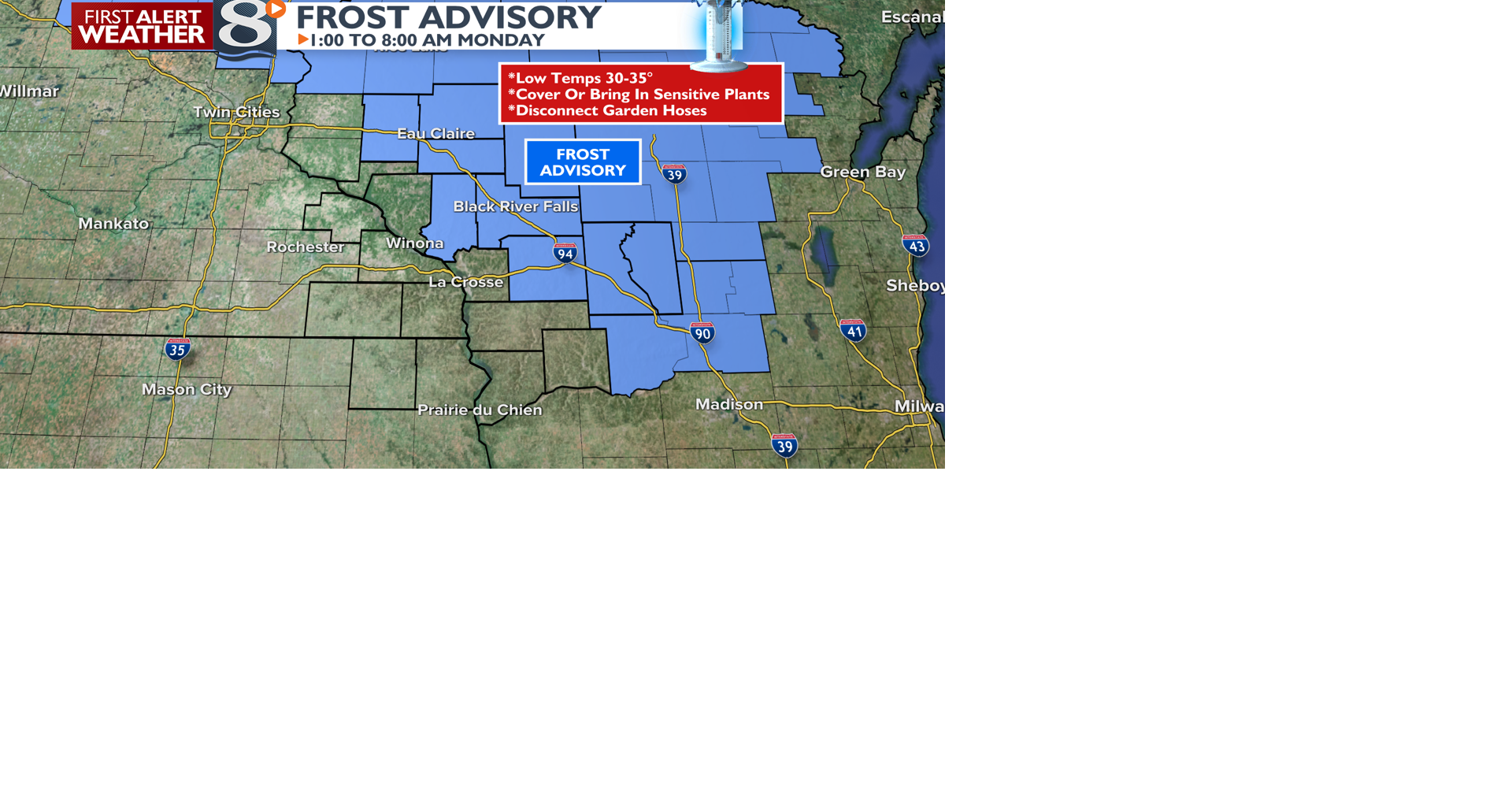 Frost Possible in Some Areas Overnight -Bill Graul | Forecast ...
