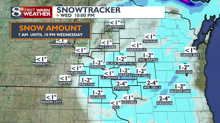 ALERT DAY conditions through Wednesday for snow and very strong winds ...