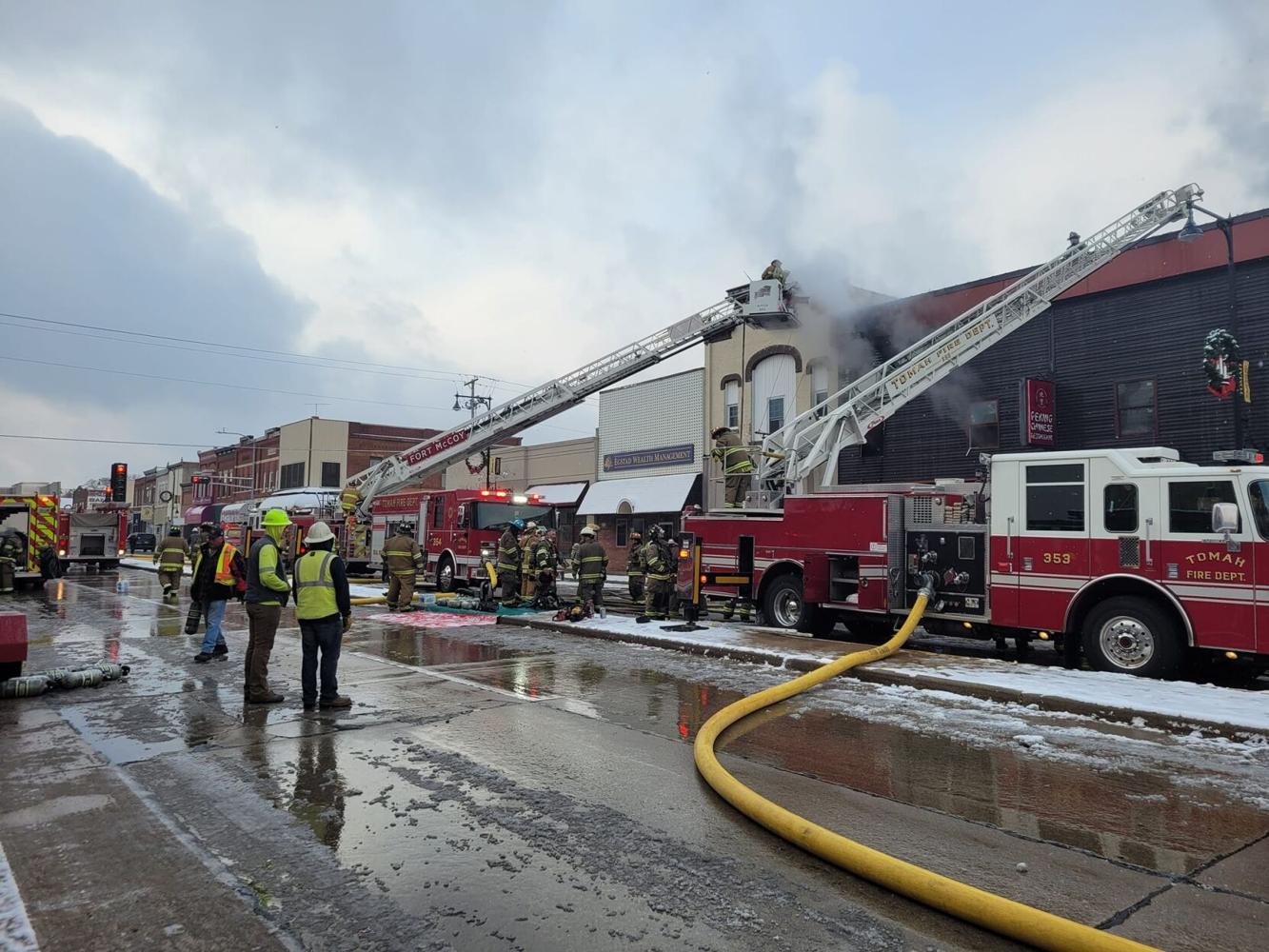 Ten people are displaced following a fire in downtown Tomah | Local ...