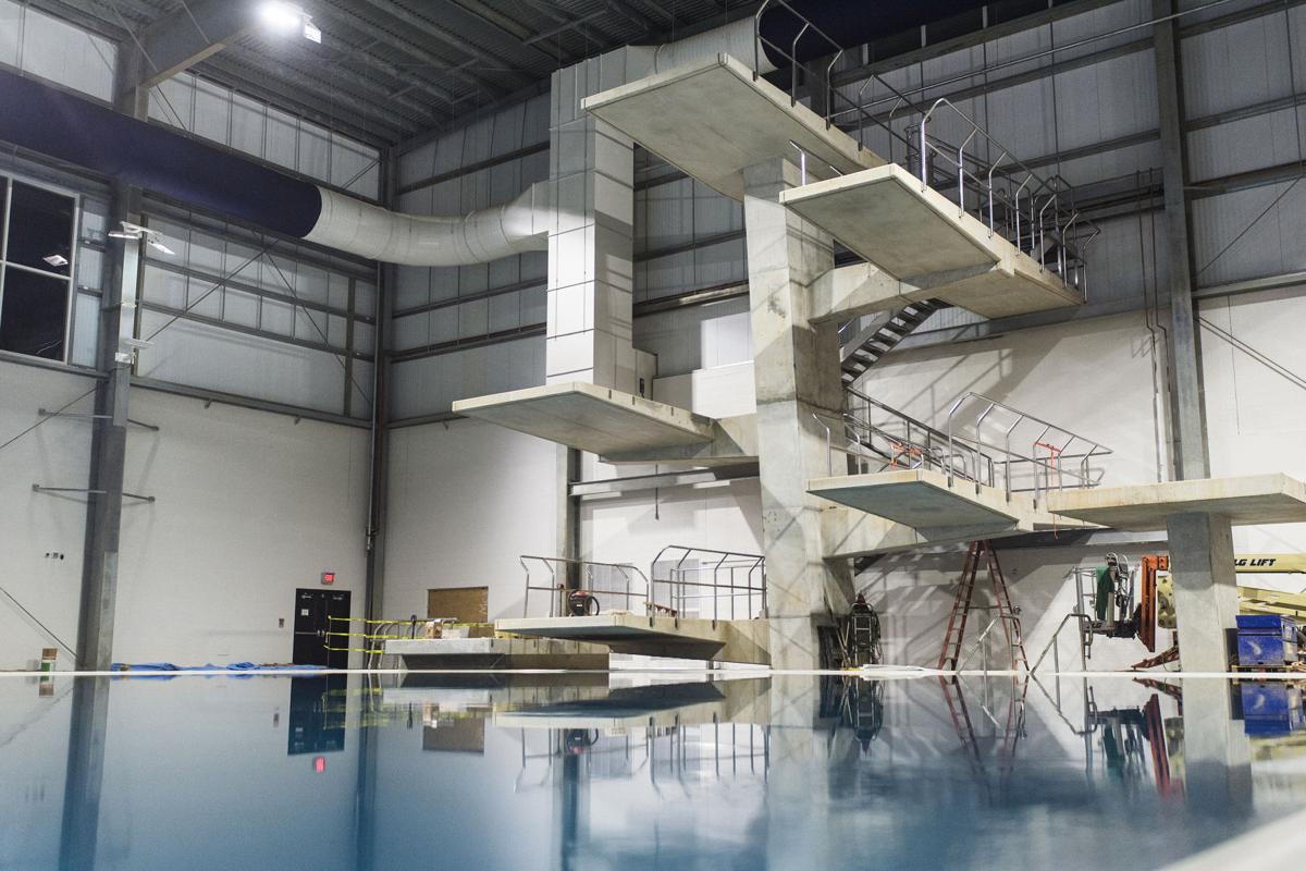 Liberty completely rebuilding diving tower in natatorium