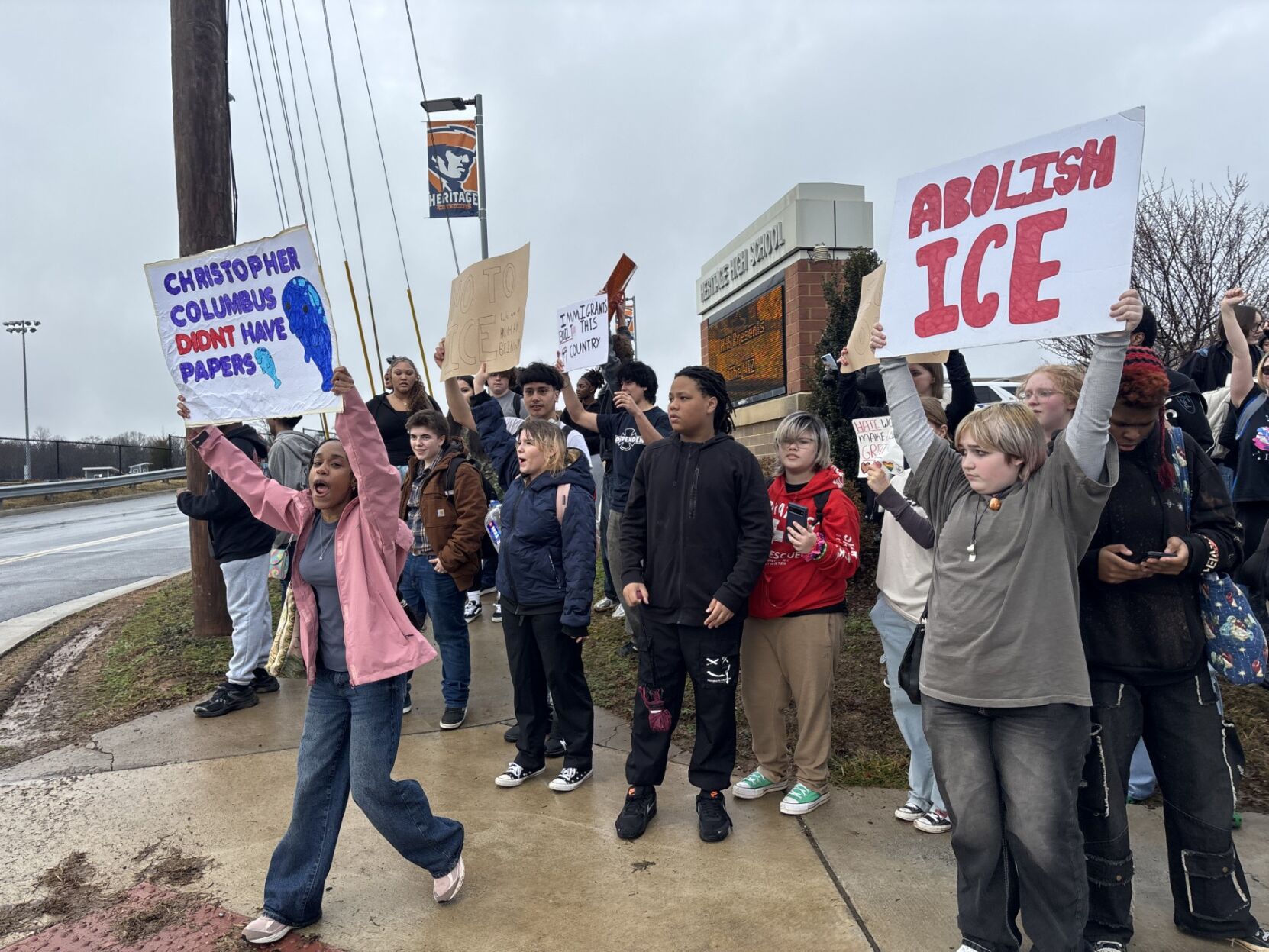 LCS high school students walk out in protest of ICE