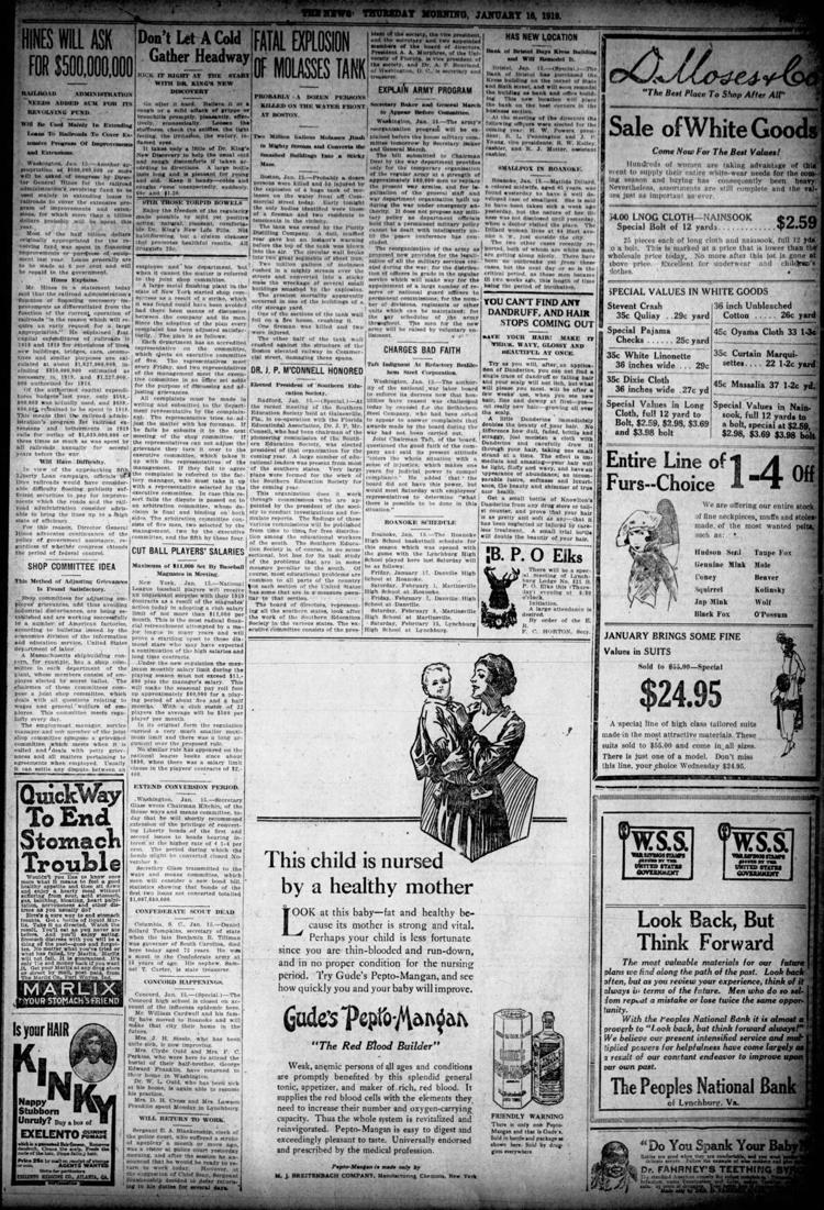 The News & Advance archives: Great Molasses Flood of 1919