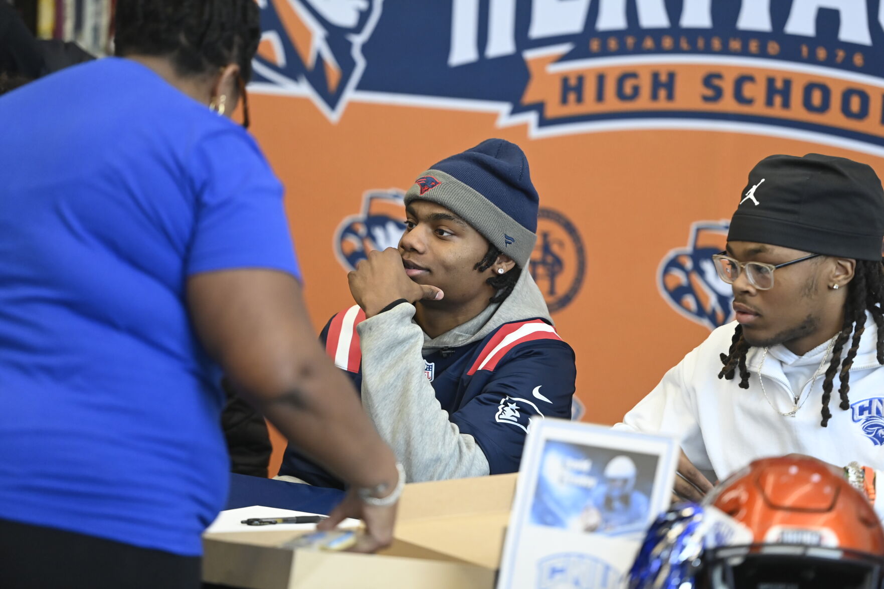 PHOTOS: Four Heritage football players sign to play college ball at ...
