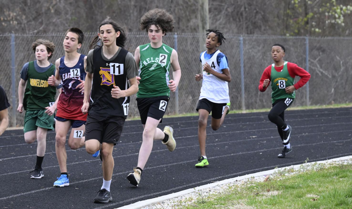 Nelson Middle School track team competes at Amherst meet