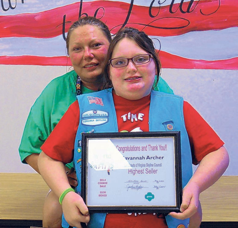 Ten-year-old girl honored as top cookie seller