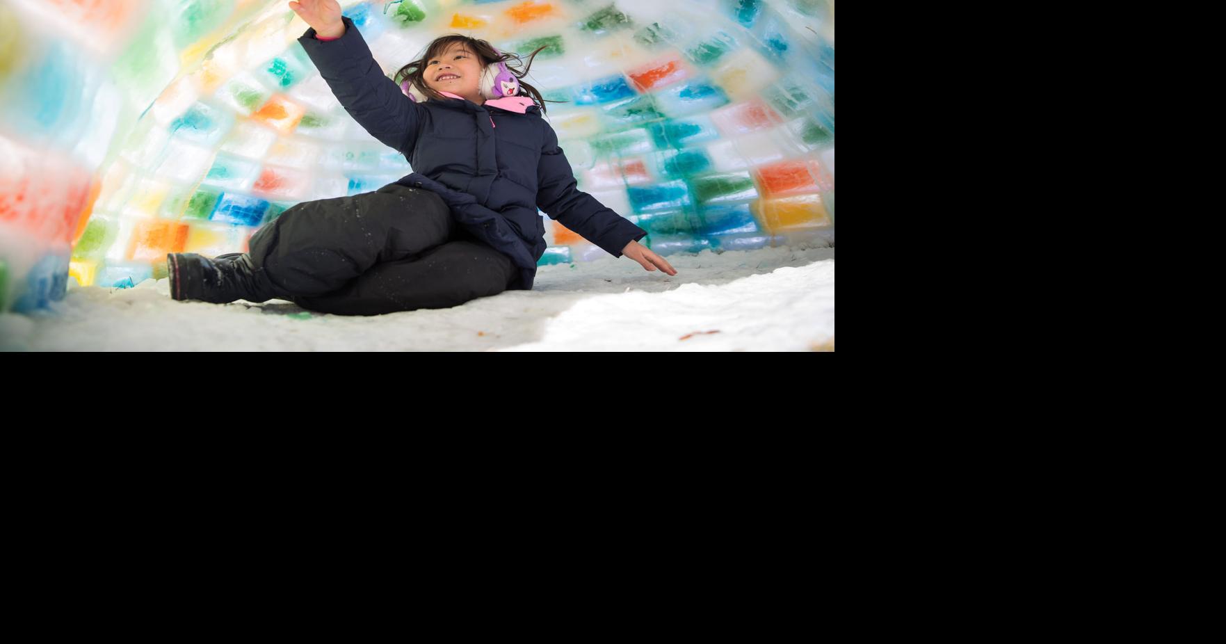This family turned the cold into a multicolored igloo that fits 6 kids ...