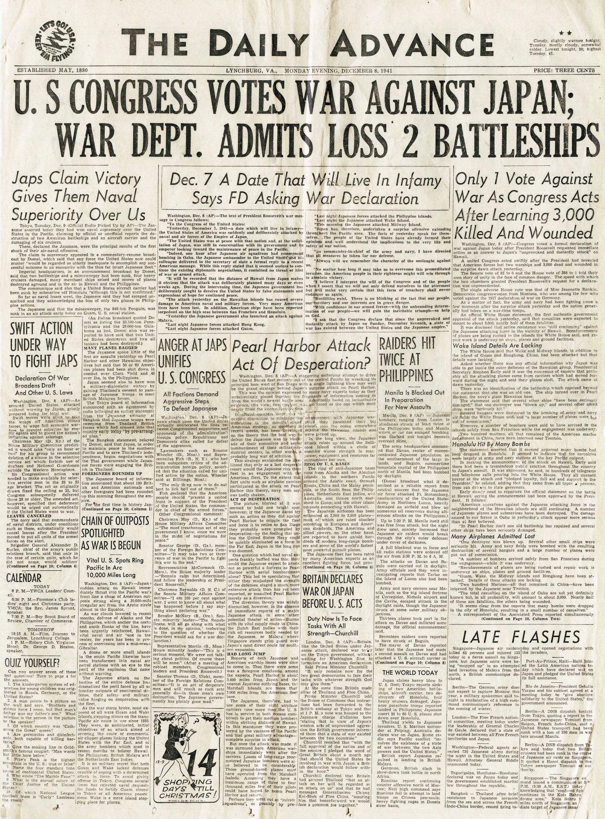 Front Pages Through the Years | Local News | newsadvance.com