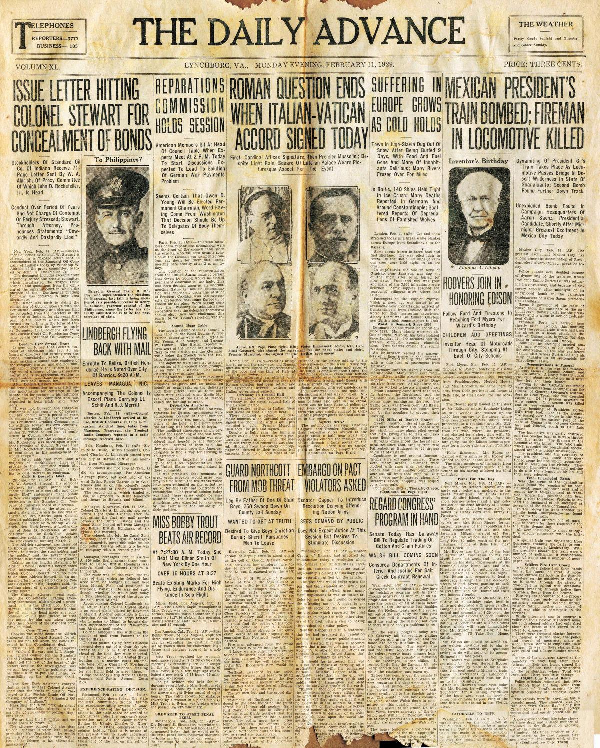 Front Pages Through the Years | Local News | newsadvance.com