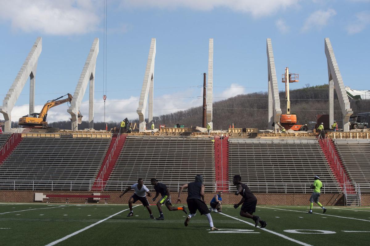 Photos: LU stadium expansion taking shape