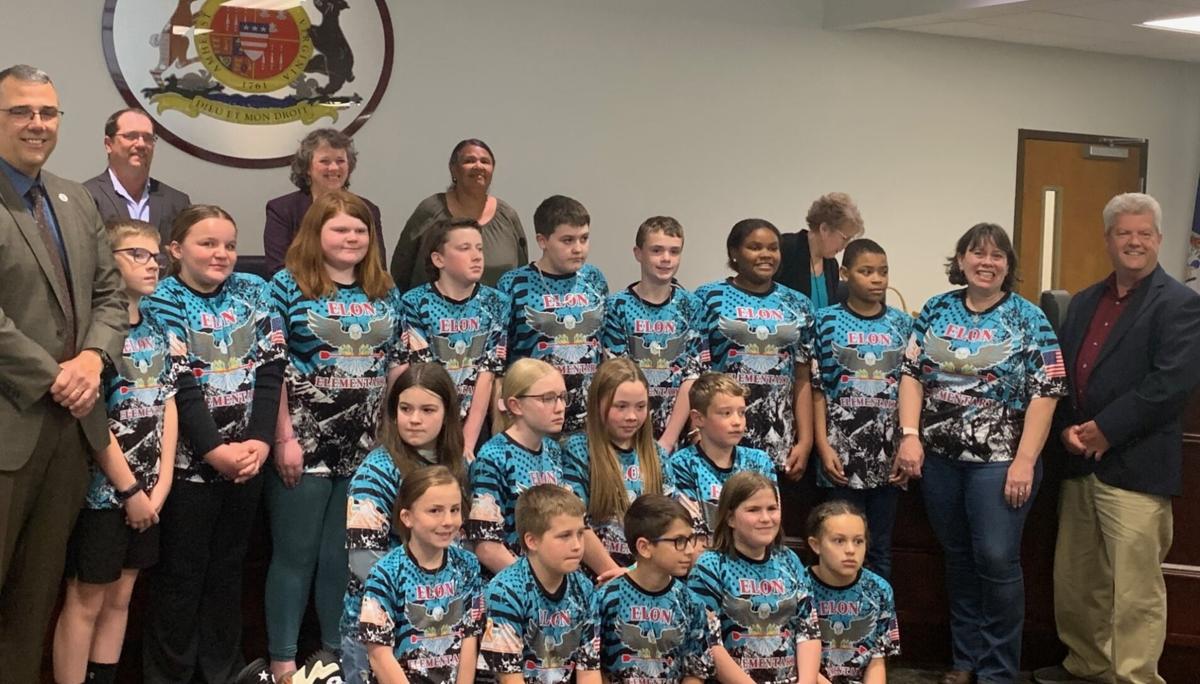 Amherst school board honors state champion Elon Elementary archery team