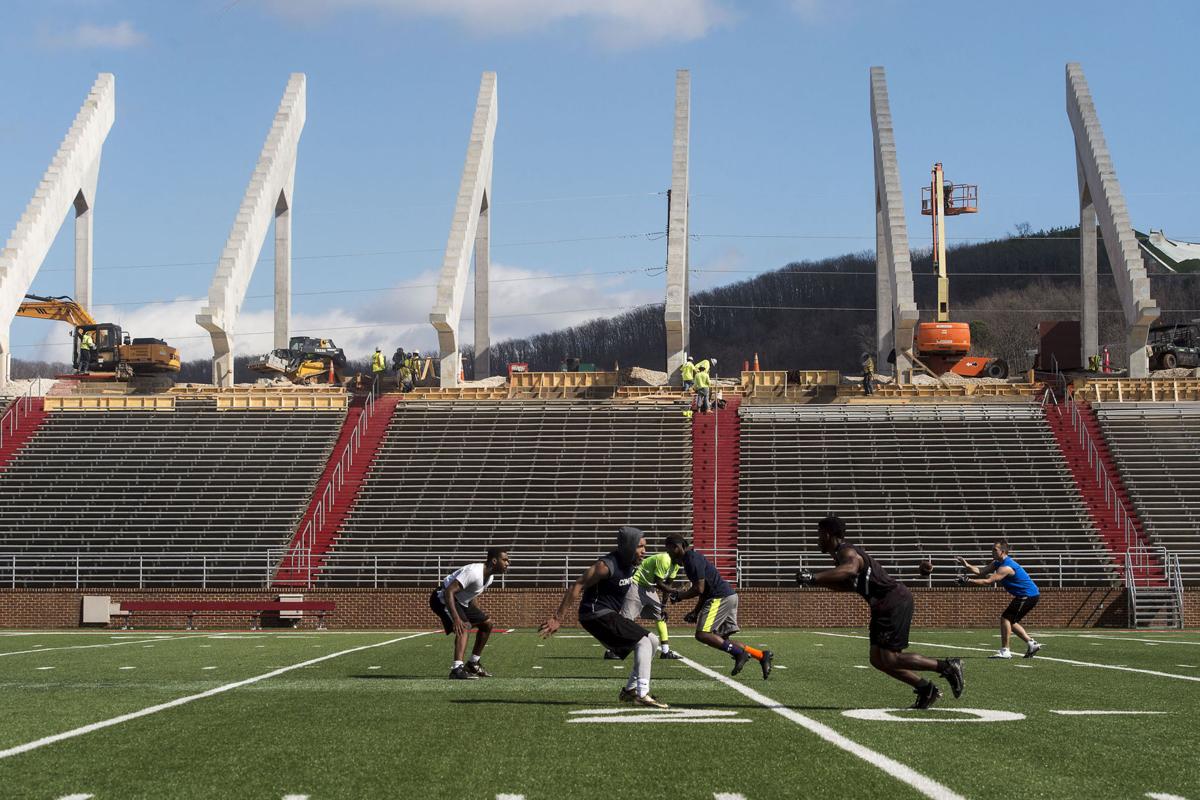 Photos: LU stadium expansion taking shape