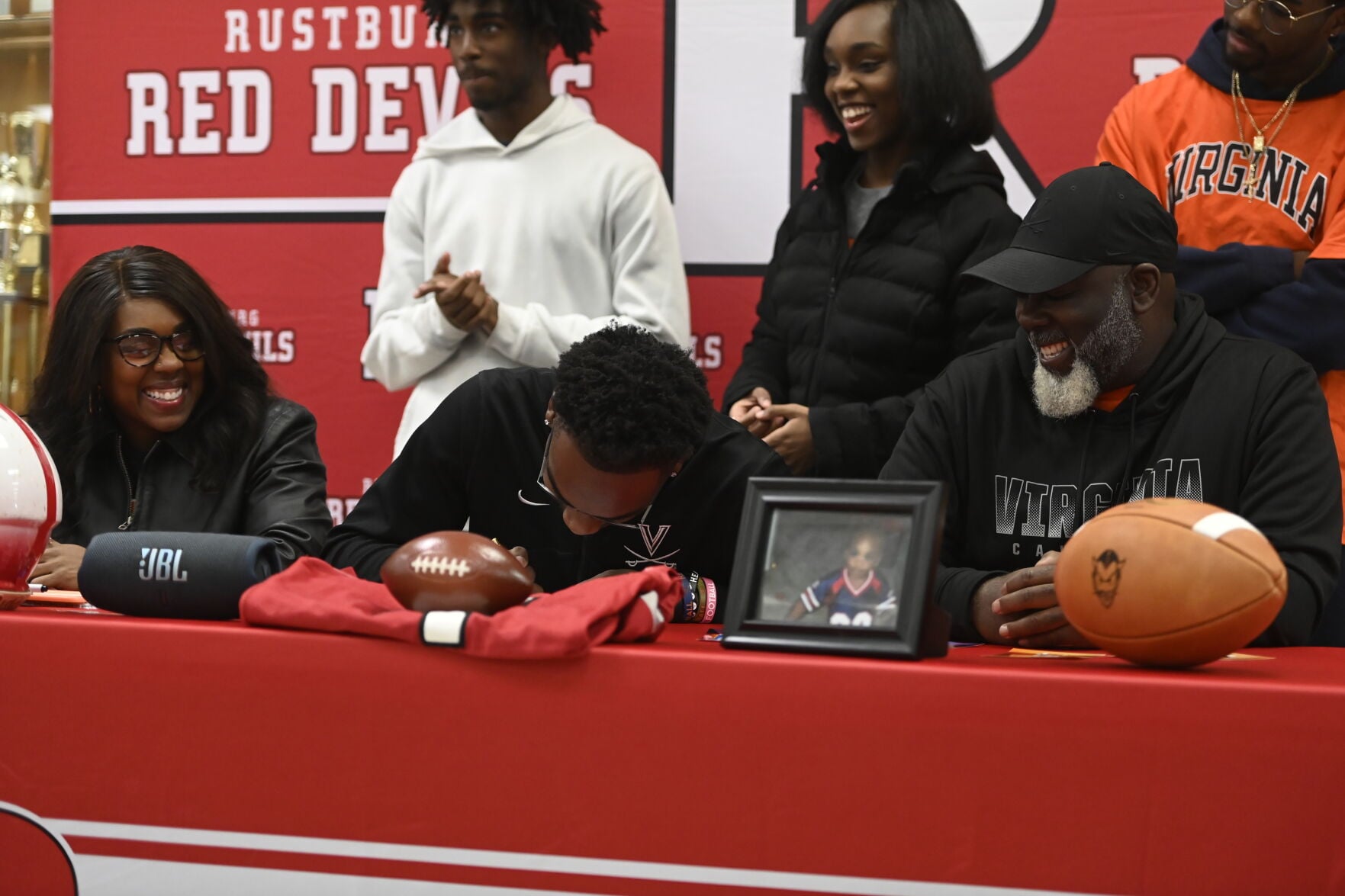 Rustburg's Alex Dunn inks football commitment to Virginia