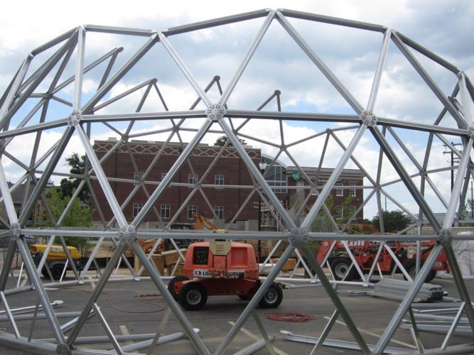 Dome for digital theater almost ready for installation