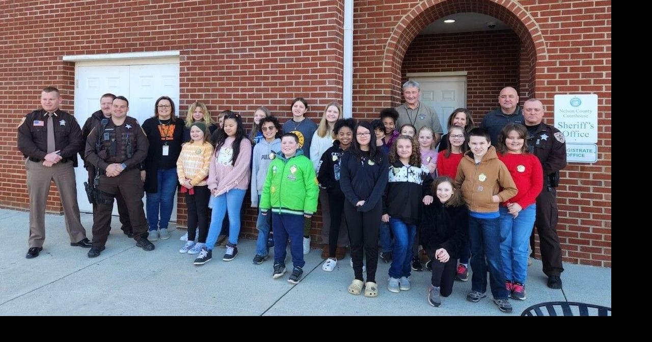 Tye River Elementary safety patrol team visits Nelson sheriff's office