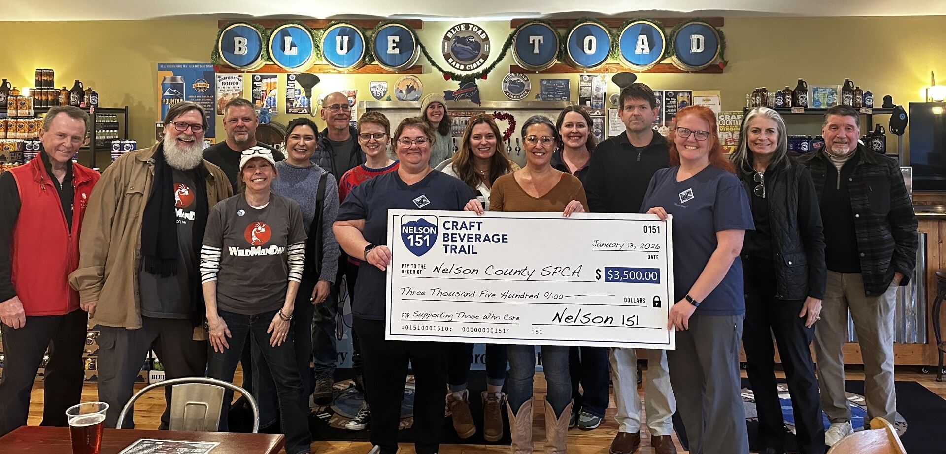 Nelson 151 Craft Beverage Trail donates to Almost Home, SPCA