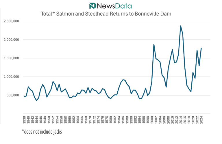 Total Salmon and Steelhead Returns to Bonneville Dam Highest in 9 Years ...