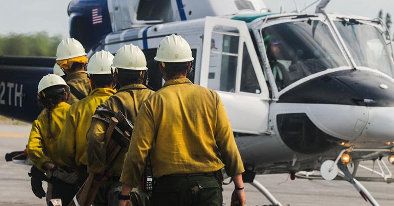 Crews at Northway Helibase make effort to fight back Boundary River ...