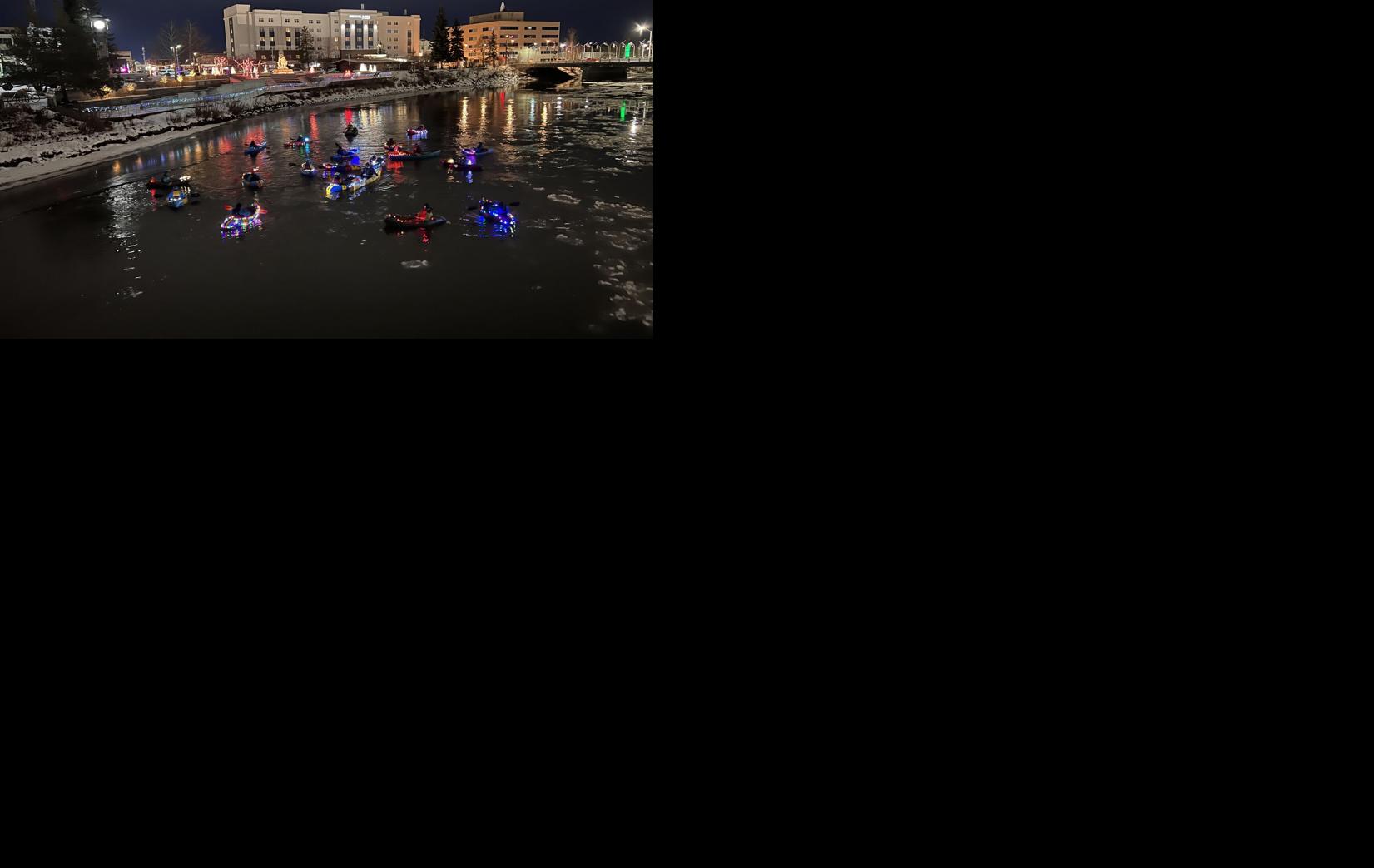 Paddlers celebrate change of season with glow float | Kris Capps ...