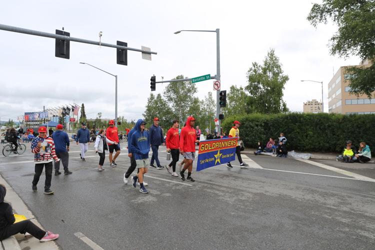 Alaska Goldpanners and their mascot Happy Boy at Golden Days Parade ...
