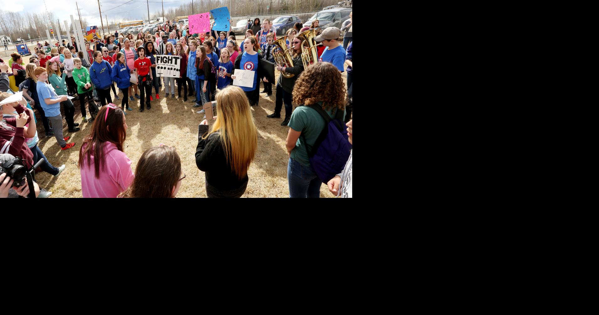 Fairbanks, North Pole students protest threatened education cuts ...
