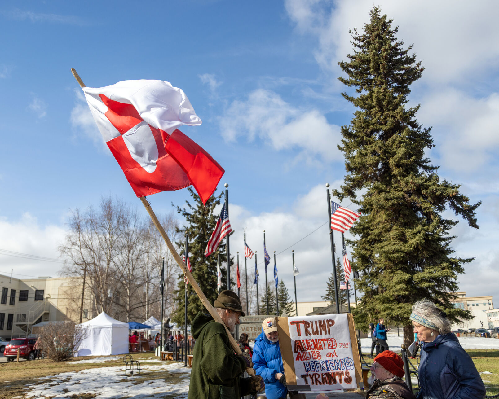 Downtown demonstrators defend democracy while serving soup and ...