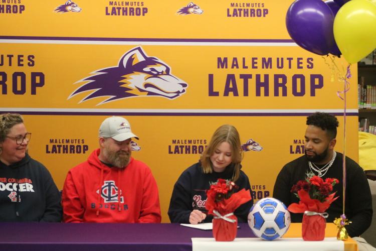 Lathrop senior Keo Ostnes signs with Lower Columbia College for soccer ...
