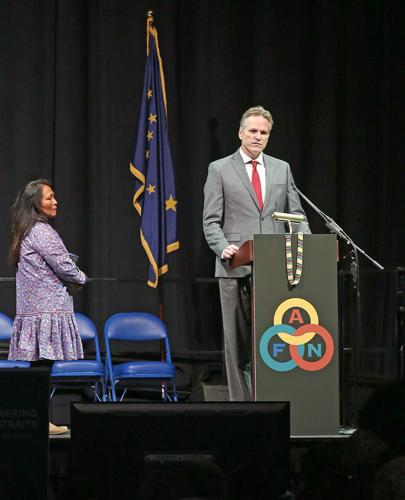 Protestors greet Dunleavy at AFN; governor announces plans for ...