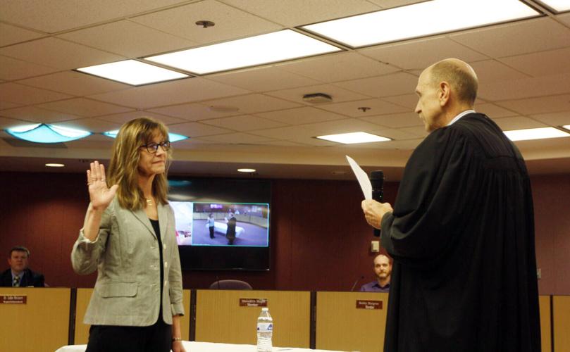New school board members sworn in, Melissa Burnett elected president ...