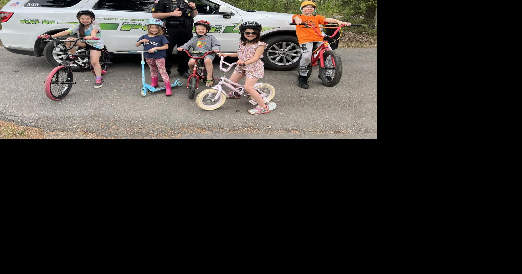 North Pole police promote bicycle safety with free ice cream cones ...