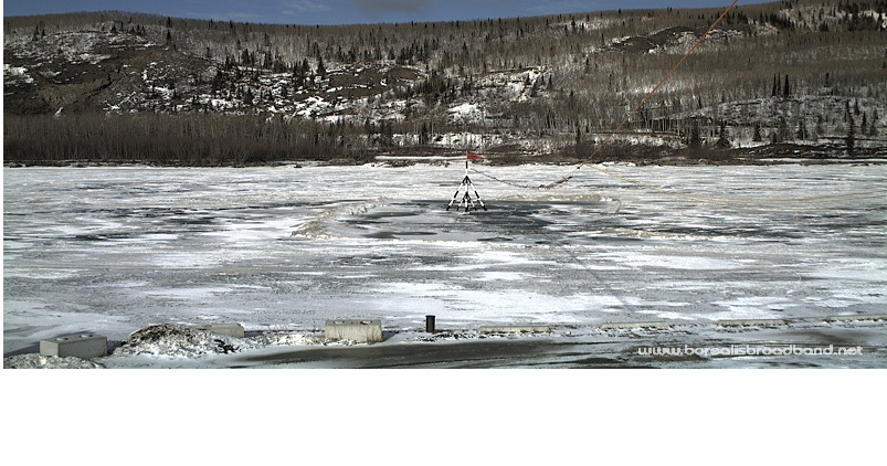Record-thin ice persists on river near Nenana Ice Classic tripod ...