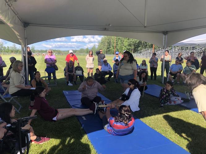 A Tanana woman and Fairbanks man won the Inuit stick pull at WEIO ...