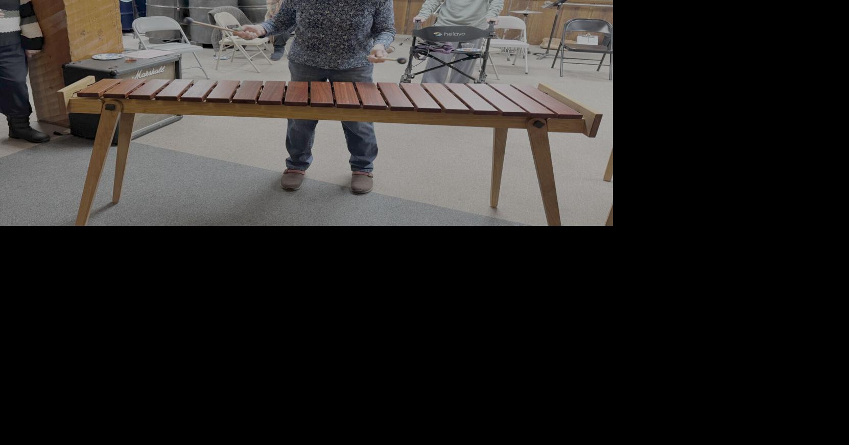 playing marimba
