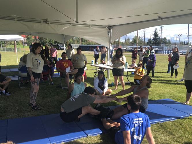 A Tanana woman and Fairbanks man won the Inuit stick pull at WEIO ...