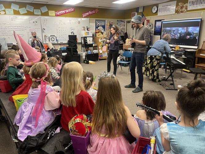 Broadway musicians work with student musicians In Healy | Our Town ...