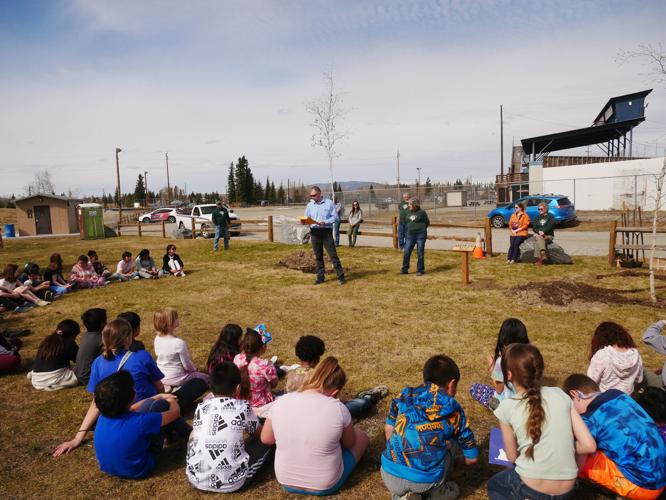 Arbor Day Committee, Denali Elementary plant trees in Growden Park ...