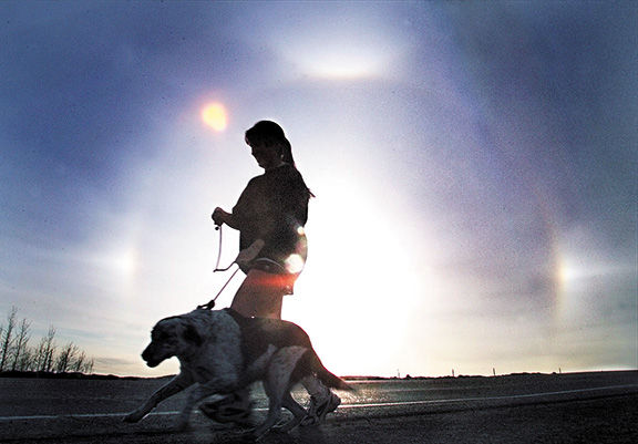Ice crystals paint Fairbanks' skies with colorful pillars, sundogs ...