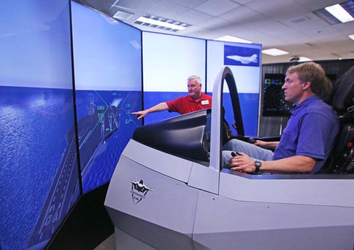 Fairbanksans try a F-35 in a simulator from Lockheed Martin | Local ...