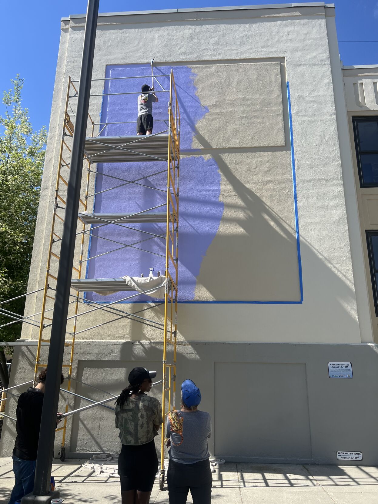 Mural painting begins at city hall | Kris Capps | newsminer.com