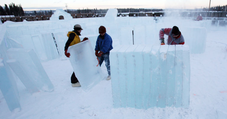 Ice maze preparations get under way at Fairbanks ice park | Local News ...