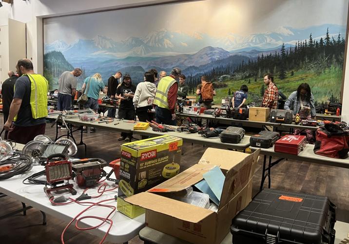 Happy customers scoop up tools at Chena Tool Library Tool Swap | Kris ...