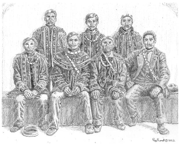 Artist Ray Bonnell presenting 'Drawing on History' talk at Noel Wien ...