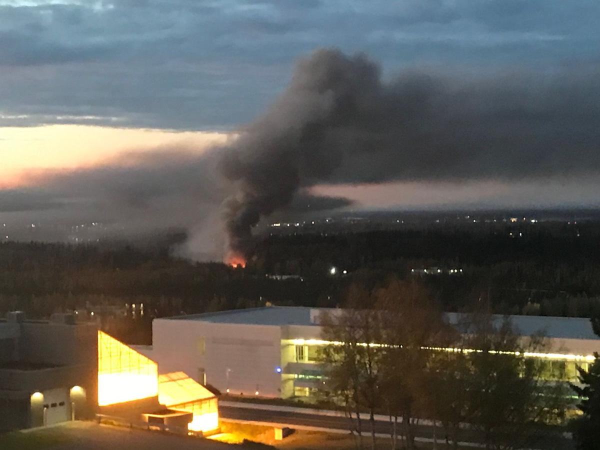 Crews fight large structure fire in west Fairbanks | Local News ...