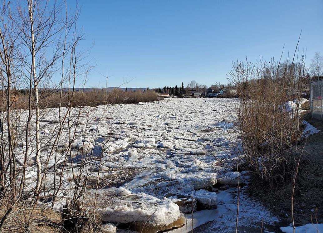 Ice jams forms near University Avenue bridge as construction crews work ...