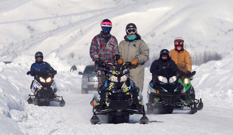 Arctic Man sets up shop for today's race in the Hoodoo Mountains ...