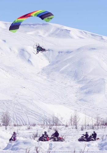 Arctic Man sets up shop for today's race in the Hoodoo Mountains ...