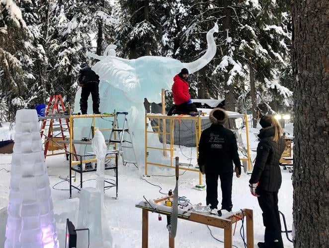 Cool art, hot competition: Multi-block ice artists battle for the top ...